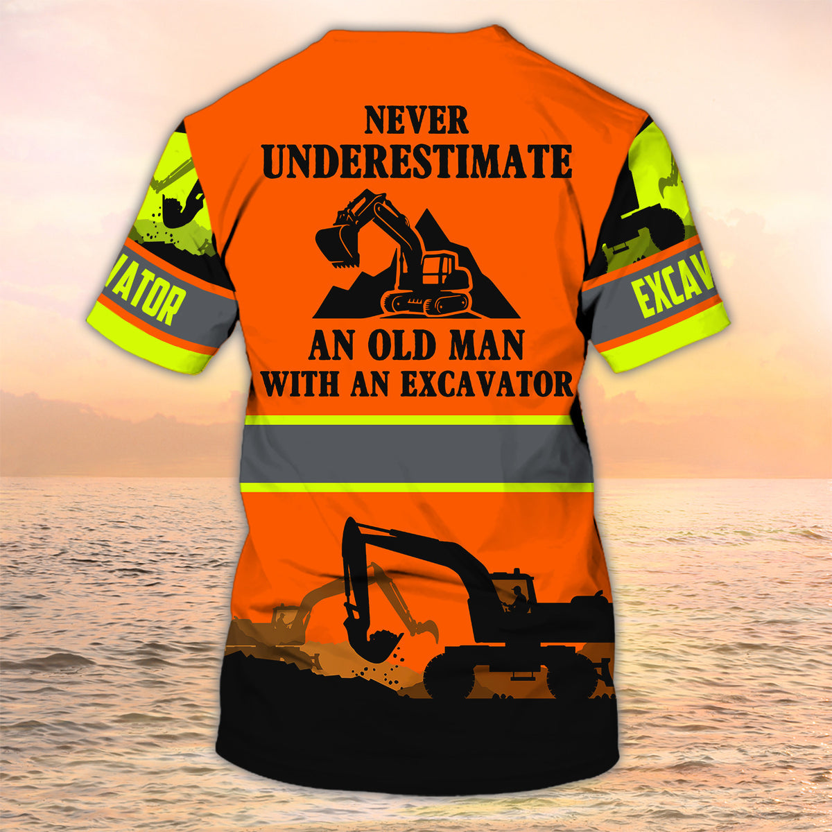 Premium Personalized 3D Printed Excavator Operator Tshirt – Trends ...