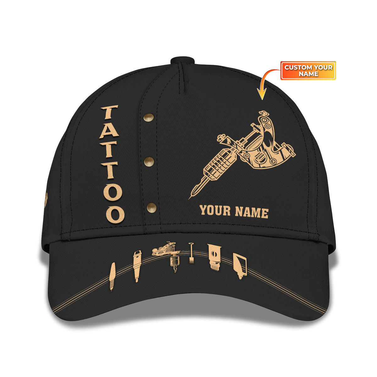 Tattoo Artist Shop - Personalized Name Baseball Cap – Trends Personalized