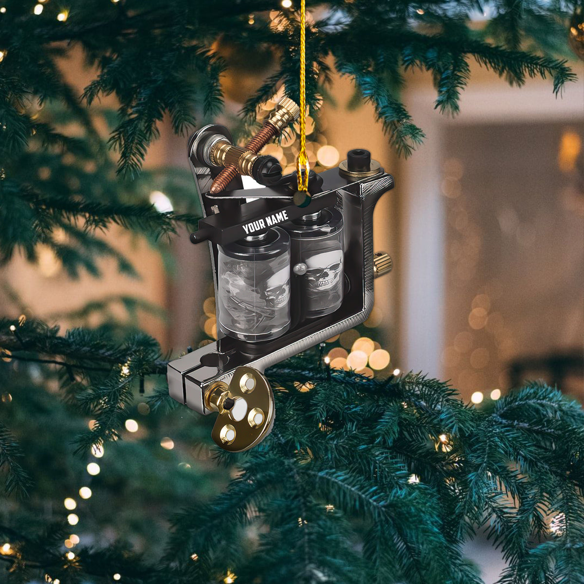 Tattoo Artist Shop Personalized Name Shaped Ornament Gift For Tattoo A ...