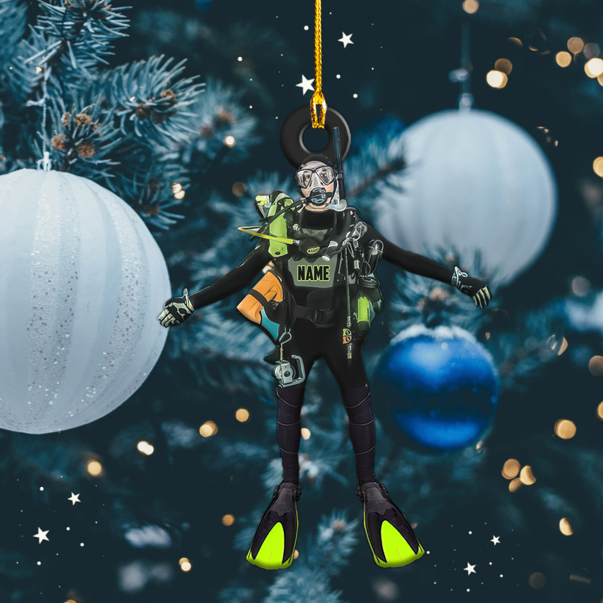 Scuba Diving Ornament - Scuba Diving Gift - Scuba Diver Custom Shaped ...