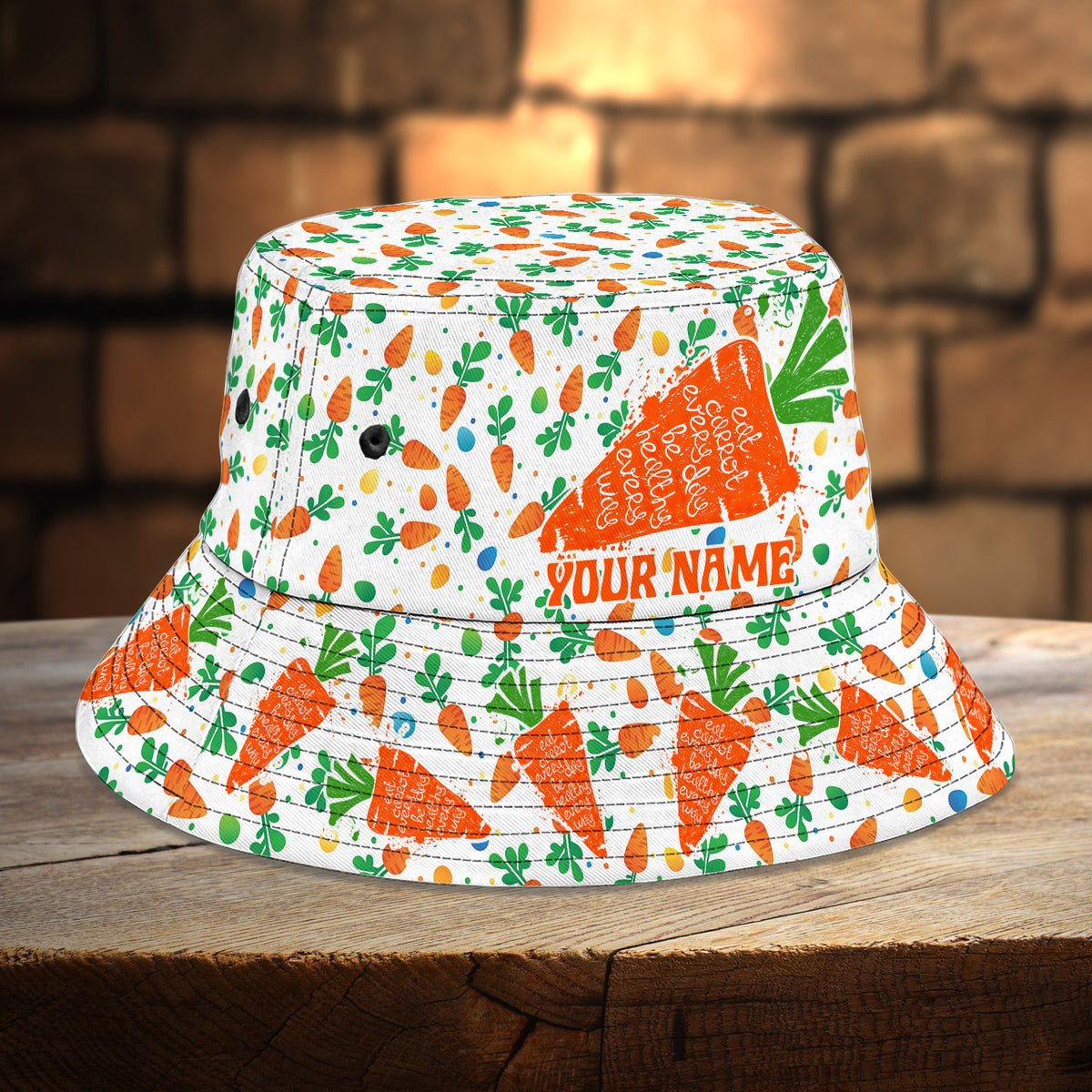 Custom Bucket Hat - Carrot - H9h3-516 – Trends Personalized