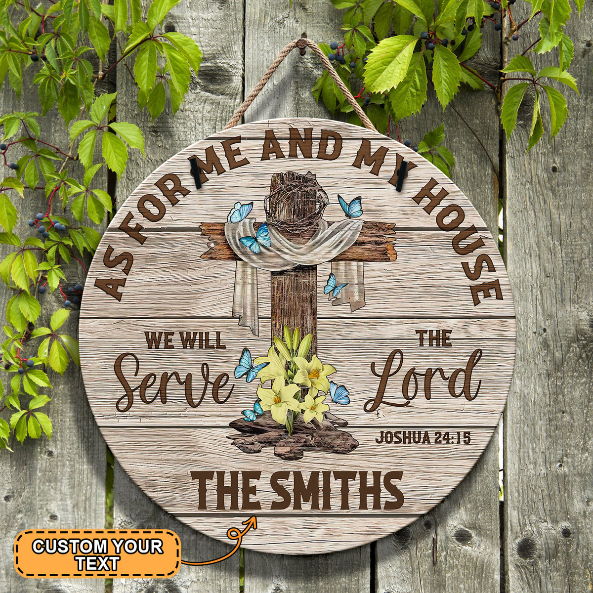 We Will Serve The Lord- Custom Wooden Sign - T2k-406 – Trends Personalized