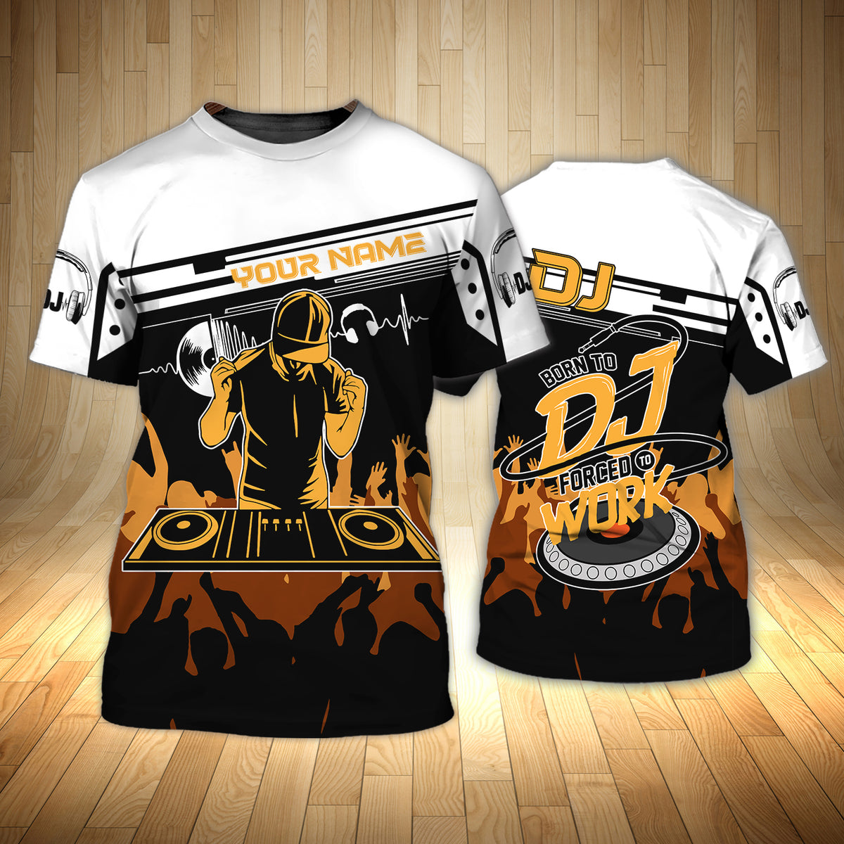 DJ Personalized Name 3D Tshirt Disc Jockey Clothing Born To Dj Forced ...