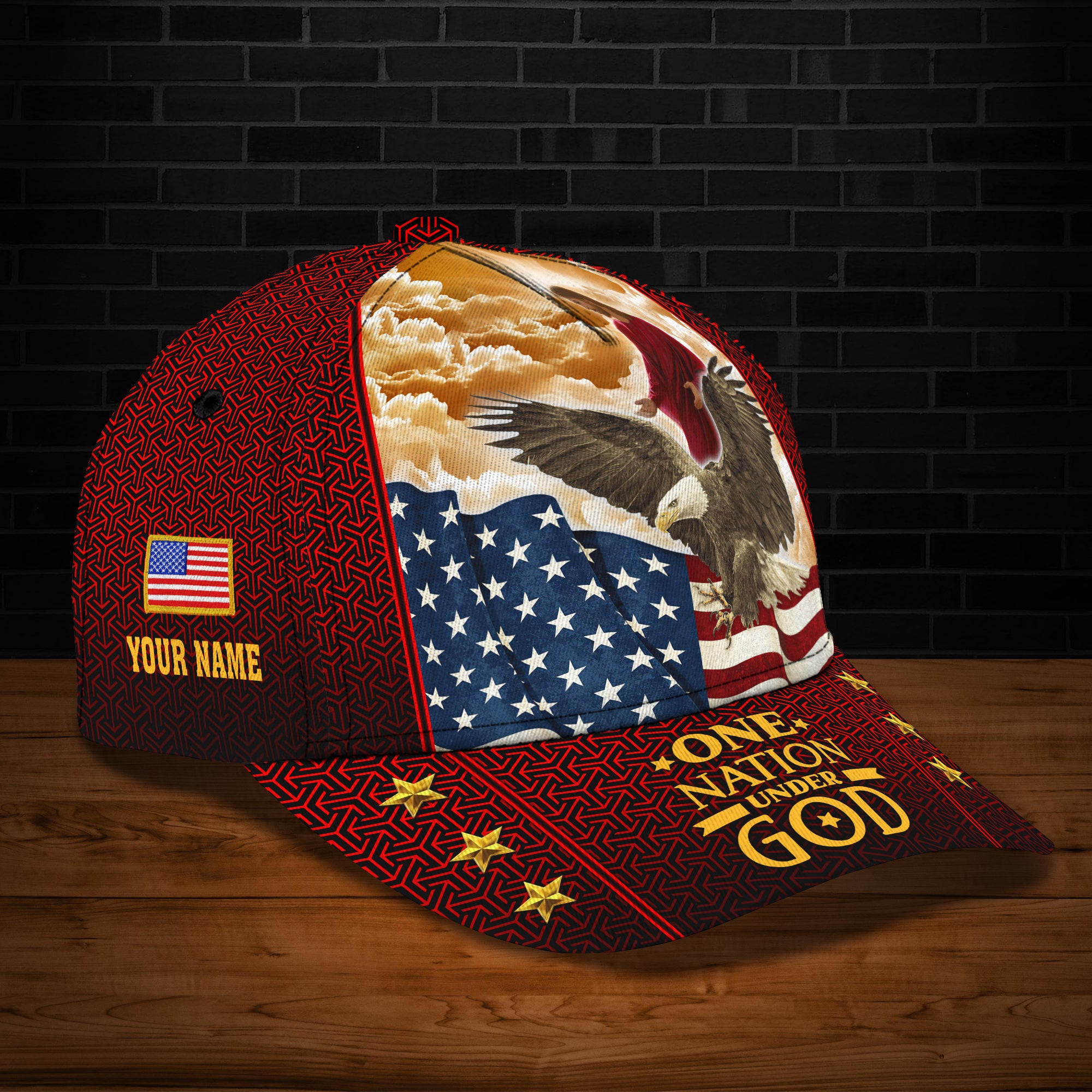 Personalized Classic Cap-One nation under god htv – Trends Personalized