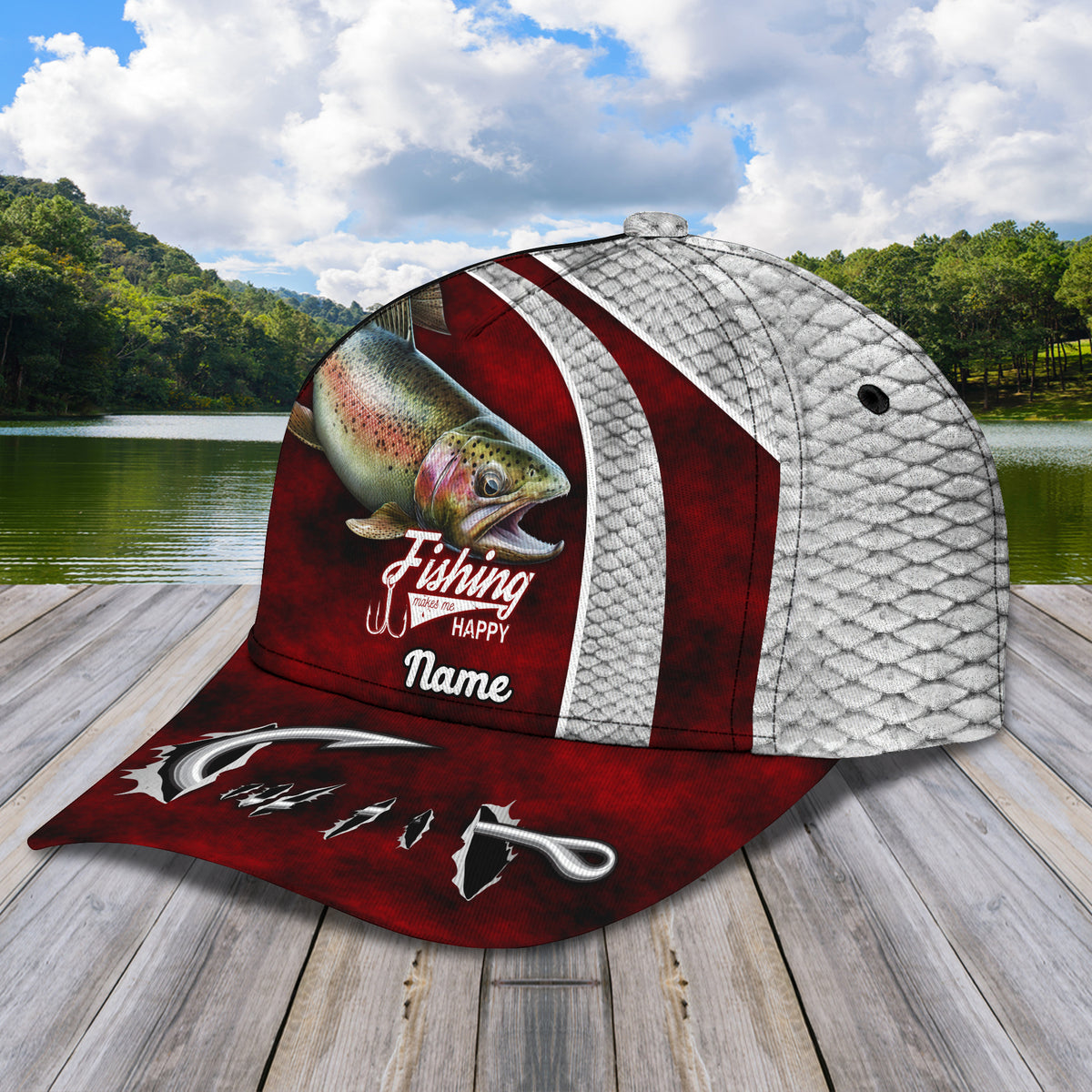 Steelhead Fishing- Personalize Name Cap - Loop - Ntp-245 – Trends ...