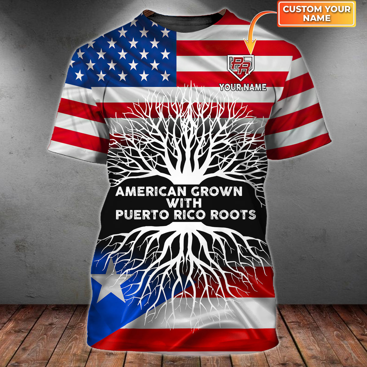 Puerto Rico, Puerto Rican, Personalized Name 3D T Shirt 03 - HTA ...