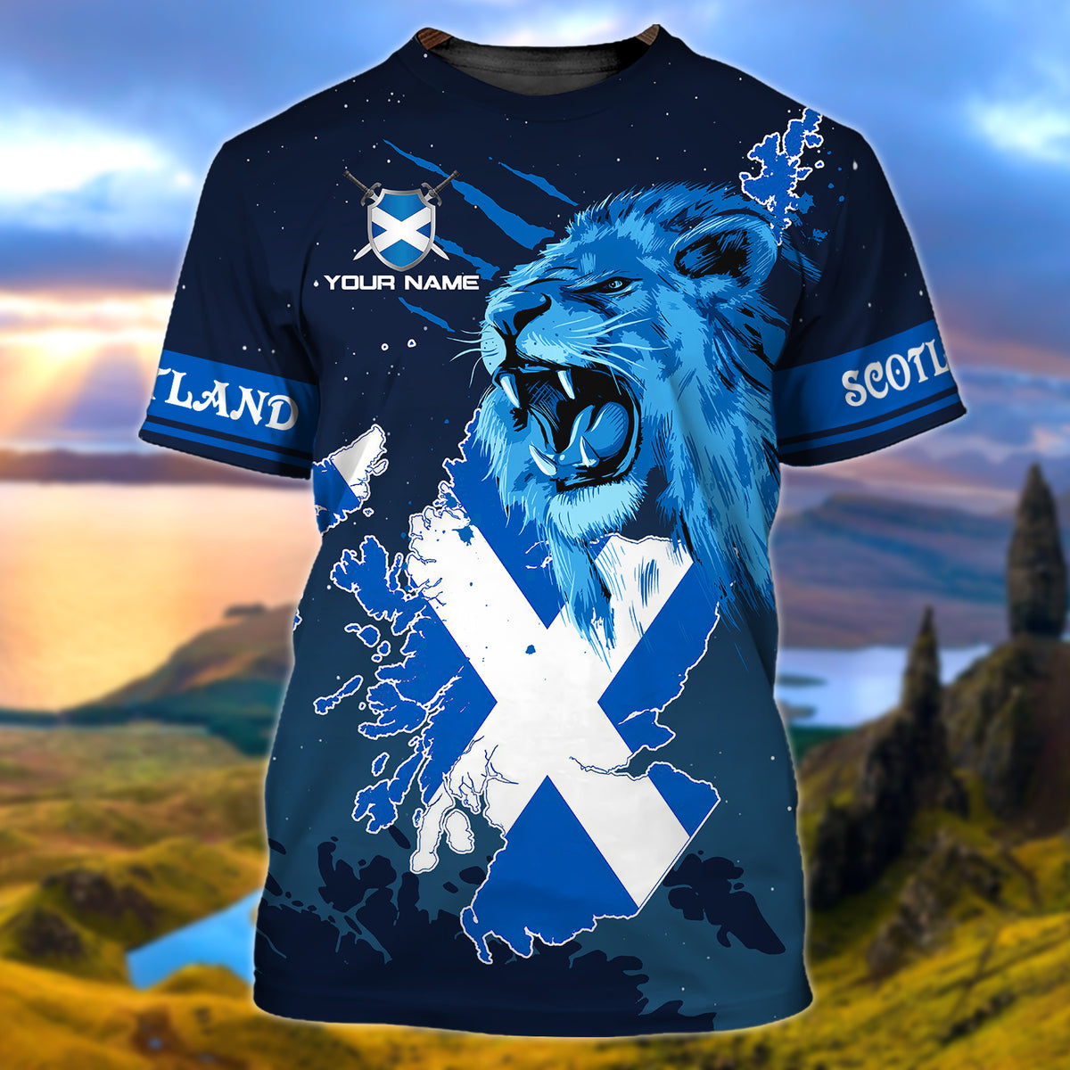 SCOTLAND - Personalized Name 3D Tshirt 01 - HN95 – Trends Personalized