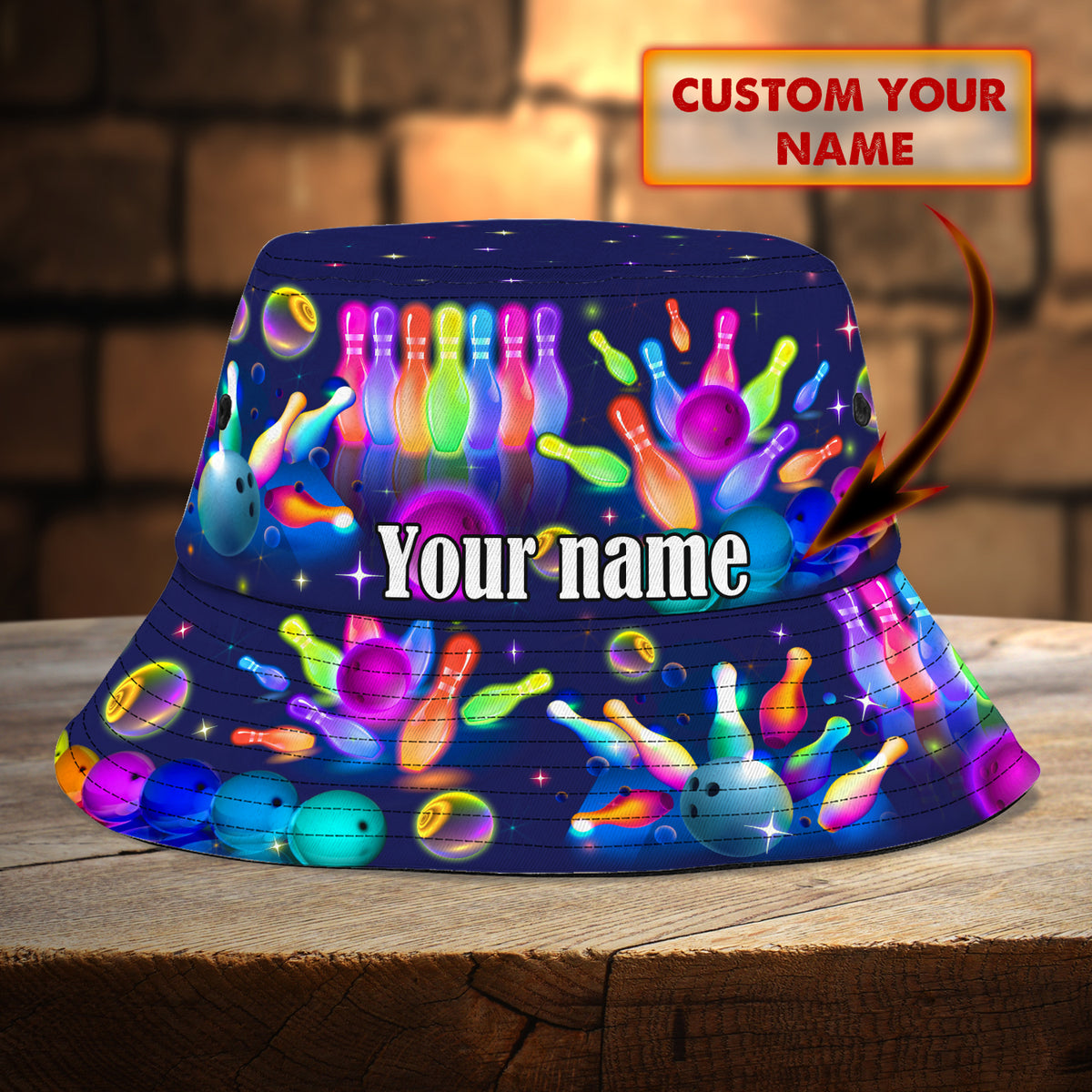 Custom Bucket Hat - Bowling - Loop - Hd98 94 – Trends Personalized