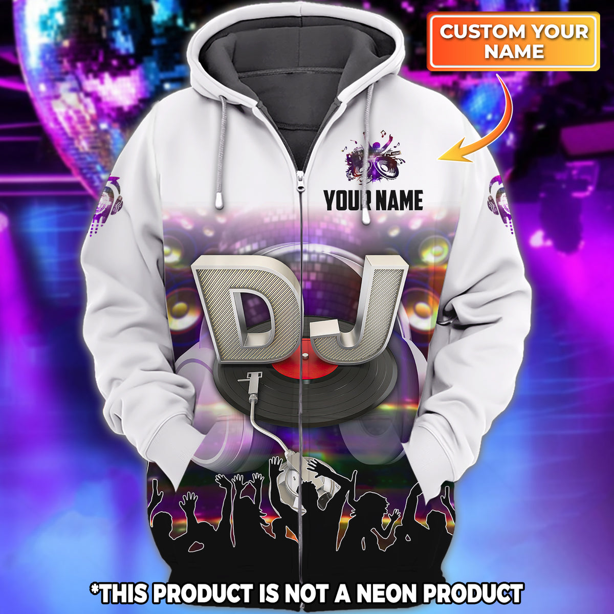 Dj 1222 Personalized Name 3D Zipper Hoodie – Trends Personalized