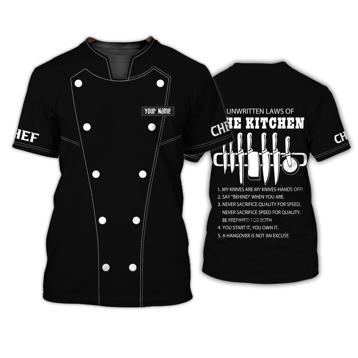 Chef Personalized Shirt Chef Apparel Chef Wear Cook Shirts Chef Unifor ...