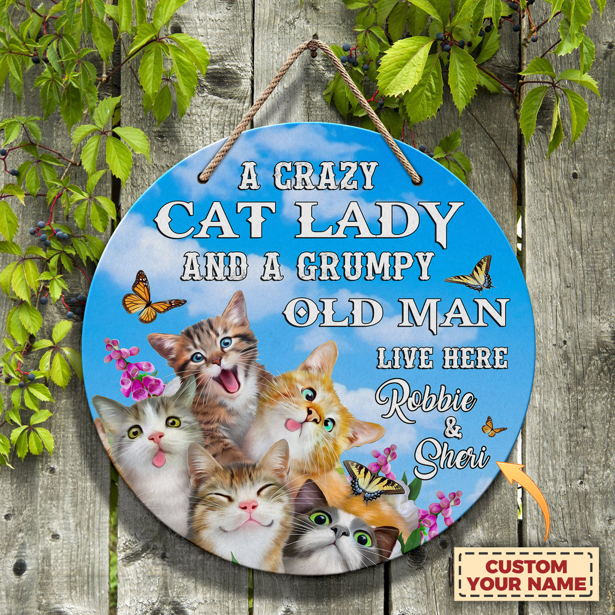 Crazy Cat Lady - Custom Wooden Sign 199 - Bhn97 – Trends Personalized