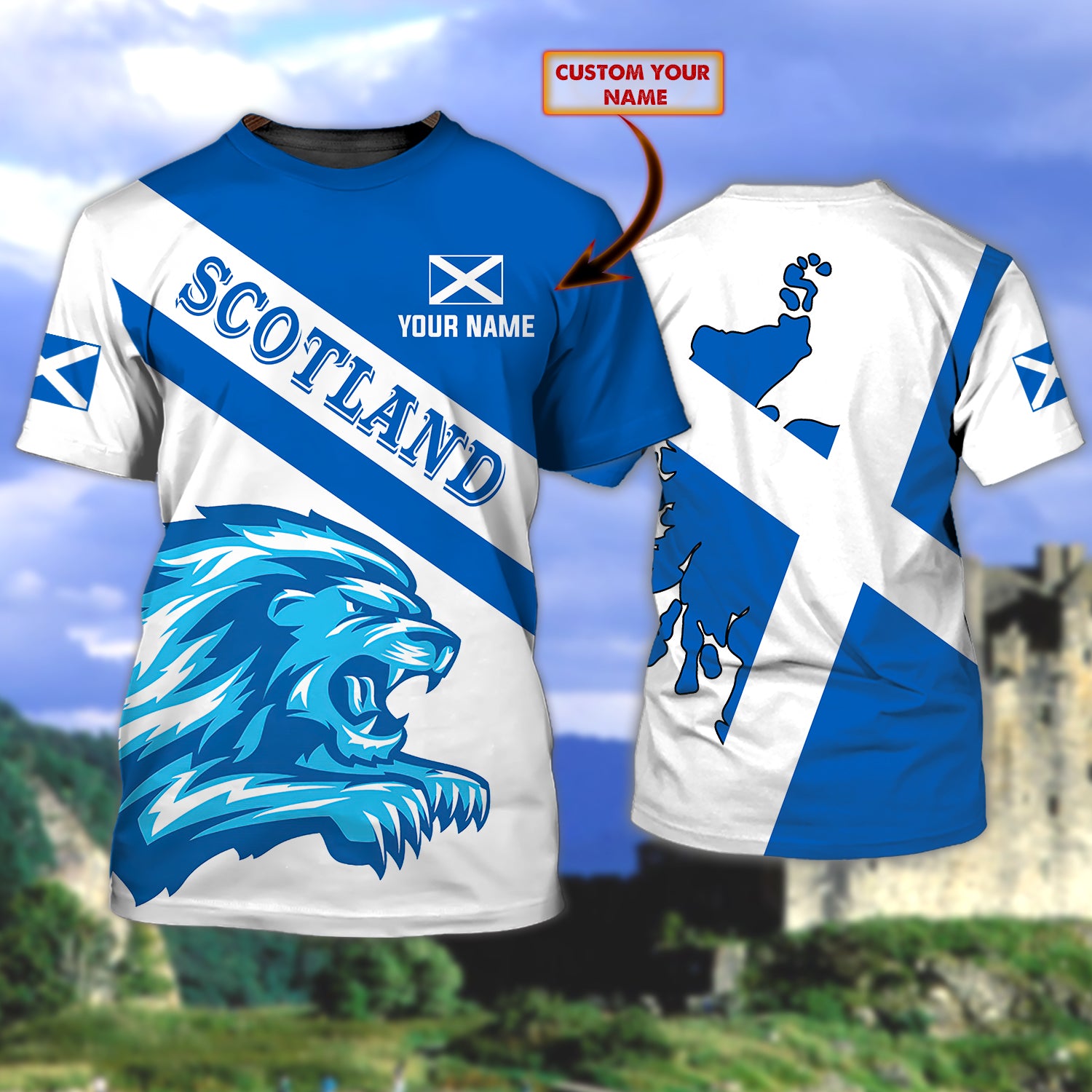 SCOTLAND - Personalized Name 3D Tshirt -TT99-678 – Trends Personalized